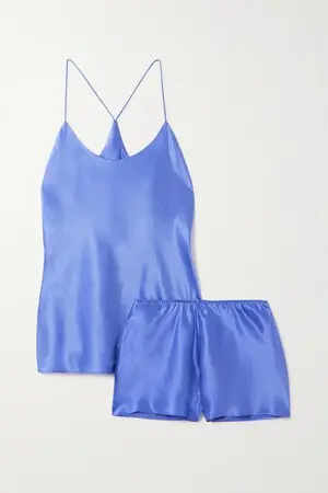 Olivia Von Halle Bella Silk-satin Camisole Pajama Set