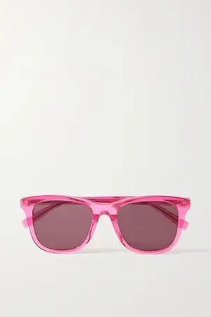 Saint Laurent Square-frame Acetate Sunglasses - Pink