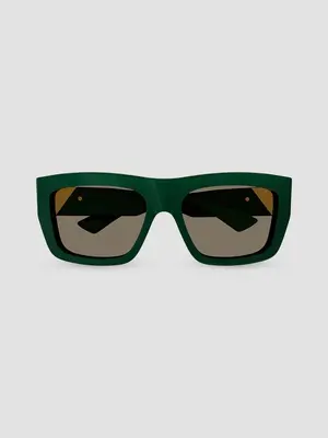 Bottega Veneta New Triangle Acetate 57mm Square Sunglasses