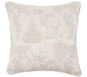 C&F HOME Jacquard Stag Clay Pillow By - One-color