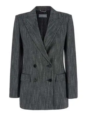 Alberta Ferretti Double-breasted Blazer - Gray