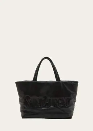 Saint Laurent Embossed Padded Leather Tote Bag