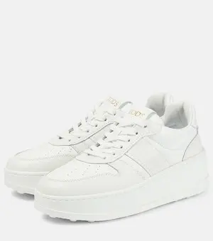 TOD'S Leather Platform Sneakers - White