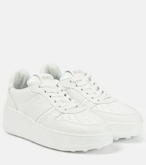 TOD'S Leather Platform Sneakers - White