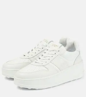 TOD'S Leather Platform Sneakers - White