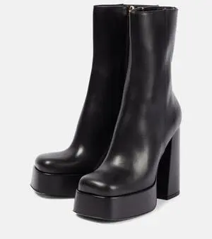 Versace Medusa Aevitas Leather Platform Boots