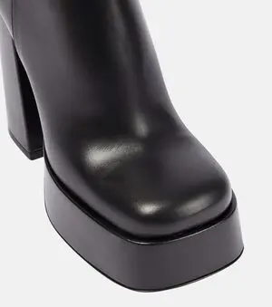 Versace Medusa Aevitas Leather Platform Boots