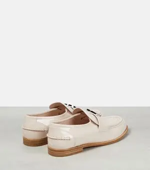 CHRISTIAN LOUBOUTIN Cl Moc Patent Leather Loafers