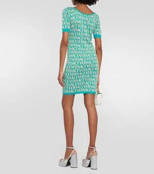 Versace Allover Intarsia Minidress