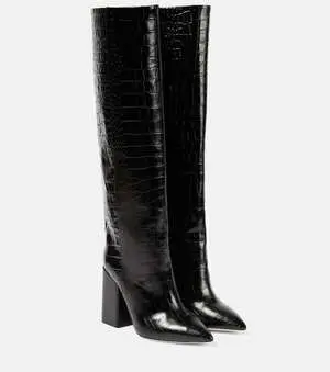 Paris Texas Anja Leather Knee-high Boots - Black