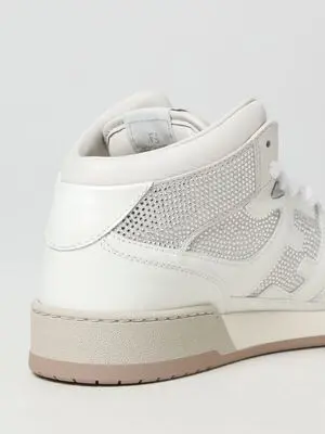 Fendi Match Sneakers In Leather With Rhinestones