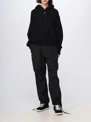 Off-White Cotton Sweatshirt - Black