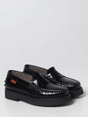 TOD'S Brushed Leather Loafers - Burgundy