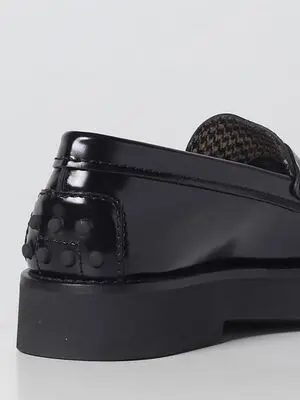 TOD'S Brushed Leather Loafers - Burgundy