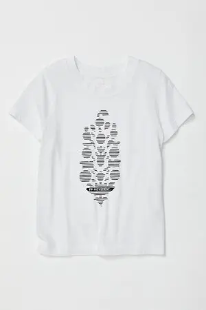 Free People Game Time Logo Tee - Bright White Combo
