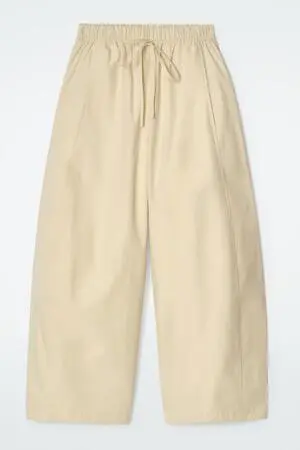 Cos COS Elasticated Barrel-Leg Pants Beige
