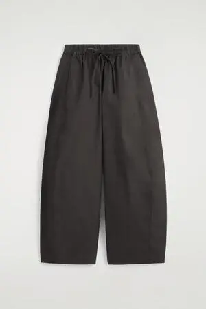 Cos COS Elasticated Barrel-Leg Pants Brown