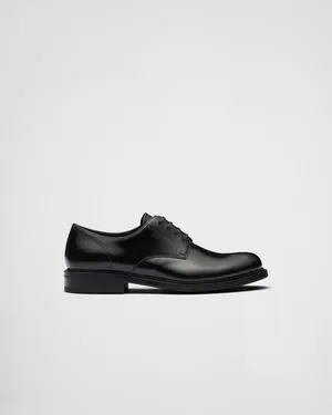 Prada Brushed Leather Lace-up Shoes