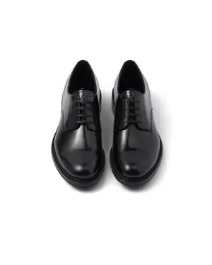 Prada Brushed Leather Lace-up Shoes