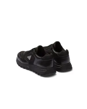 Prada Leather And Re-nylon High-top Sneakers
