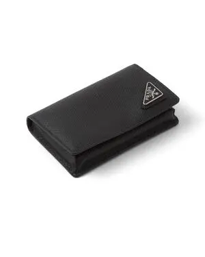 Prada Saffiano Leather Card Holder - Black