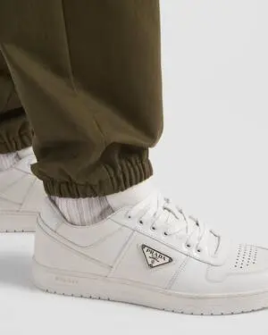 Prada Downtown Leather Sneakers - White