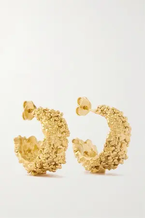 ALIGHIERI Net Sustain The Rocky Road -plated Hoop Earrings - Gold