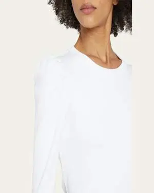 Veronica Beard Britney Cotton Top - Black