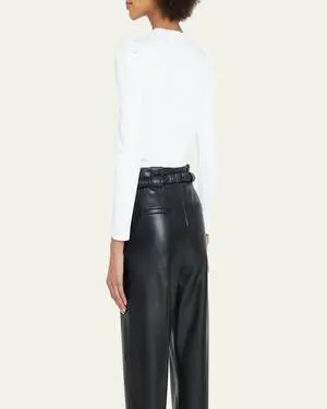 Veronica Beard Britney Cotton Top - Black