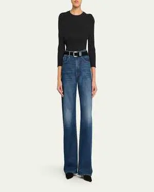 Veronica Beard Britney Cotton Top - Black