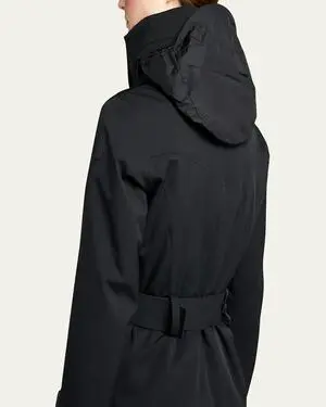 Moncler Hainet Belted Snow Jacket - Black