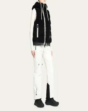 Moncler Faux Sherpa Puffer Vest - Black