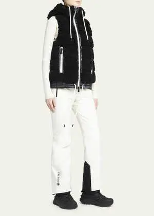 Moncler Faux Sherpa Puffer Vest - Black