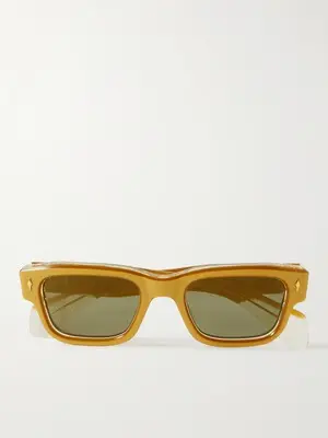 JACQUES MARIE MAGE Jeff Square-frame Sunglasses - Gold