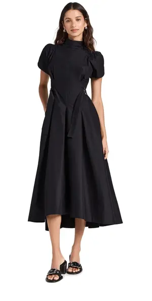 3.1 Phillip Lim Puff Sleeve Flare Dress - Black