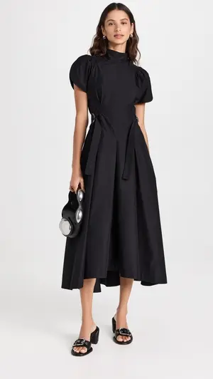 3.1 Phillip Lim Puff Sleeve Flare Dress - Black
