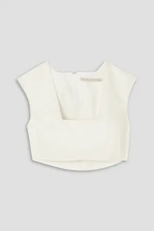 EMILIA WICKSTEAD Saffa Cropped Denim Top