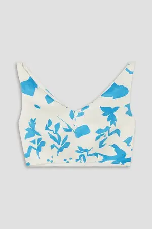 EMILIA WICKSTEAD Solange Cropped Top - Blue