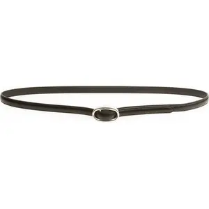 Saint Laurent Saint Laurent Logo Buckle Leather Belt Black/black