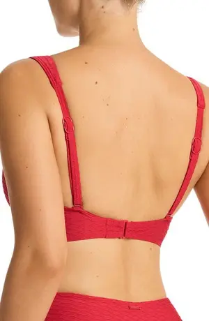 SEA LEVEL Cross Front Bikini Top - Red