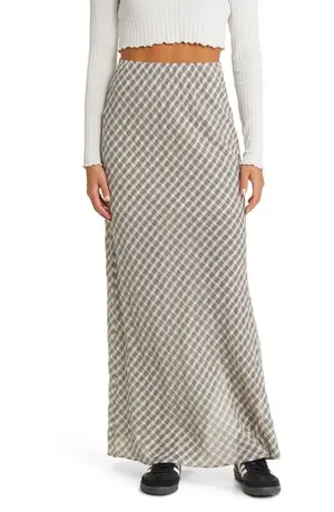 Bp. Plaid Maxi Skirt