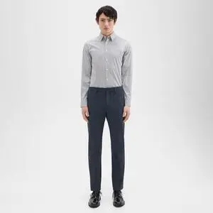 Theory Zaine Herringbone Trousers - Baltic Melange