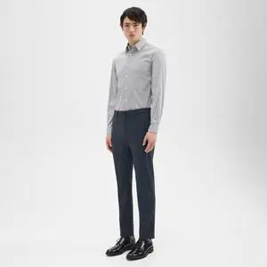 Theory Zaine Herringbone Trousers - Baltic Melange