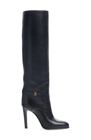 Saint Laurent Diane Knee High Boot - Black