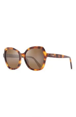 Maui Jim Mamane 55mm Polarized Round Sunglasses