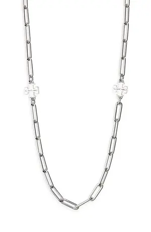 Tory Burch Good Luck Chain Necklace - Tory Silver