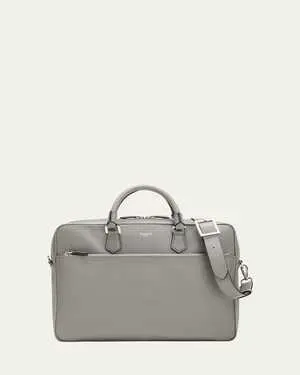 SERAPIAN Serapian Slim Briefcase In Cachemire Leather Cement