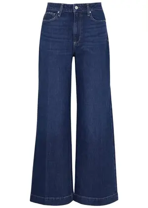 Women's Dark Blue Wide Leg Jeans
