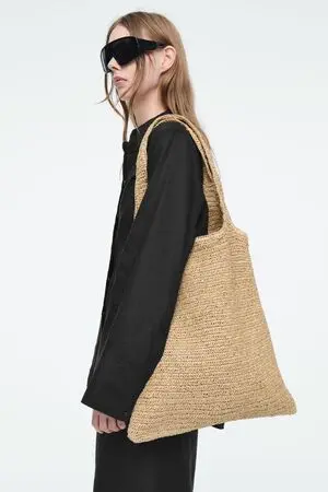 Cos Oversized Shopper Raffia