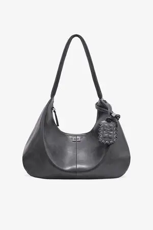 GANNI Burgundy Tech Backpack Grey